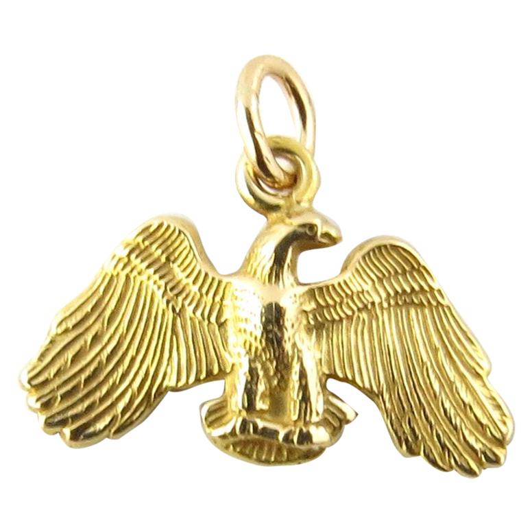 14 Karat Yellow Gold Eagle Charm at 1stDibs