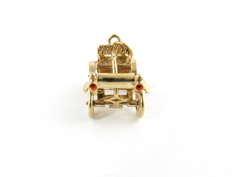 14 Karat Yellow Gold Electric Motor Car Charm For Sale at 1stDibs