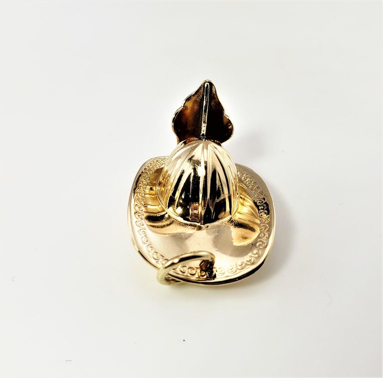 14 Karat Yellow Gold Fireman's Helmet Charm For Sale at 1stDibs