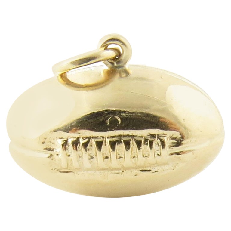 14 Karat Yellow Gold Football Charm at 1stDibs
