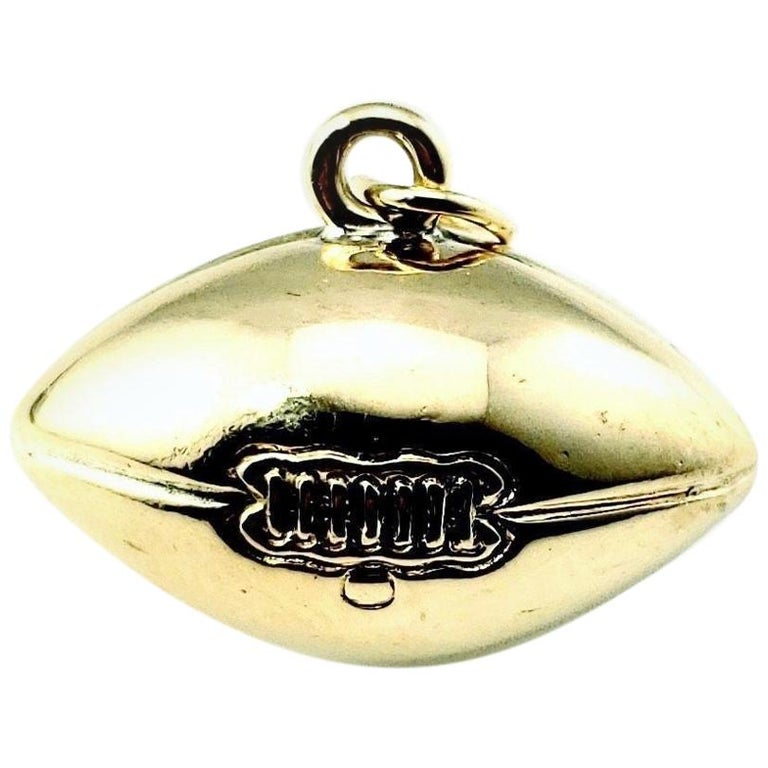 14 Karat Yellow Gold Football Charm at 1stDibs