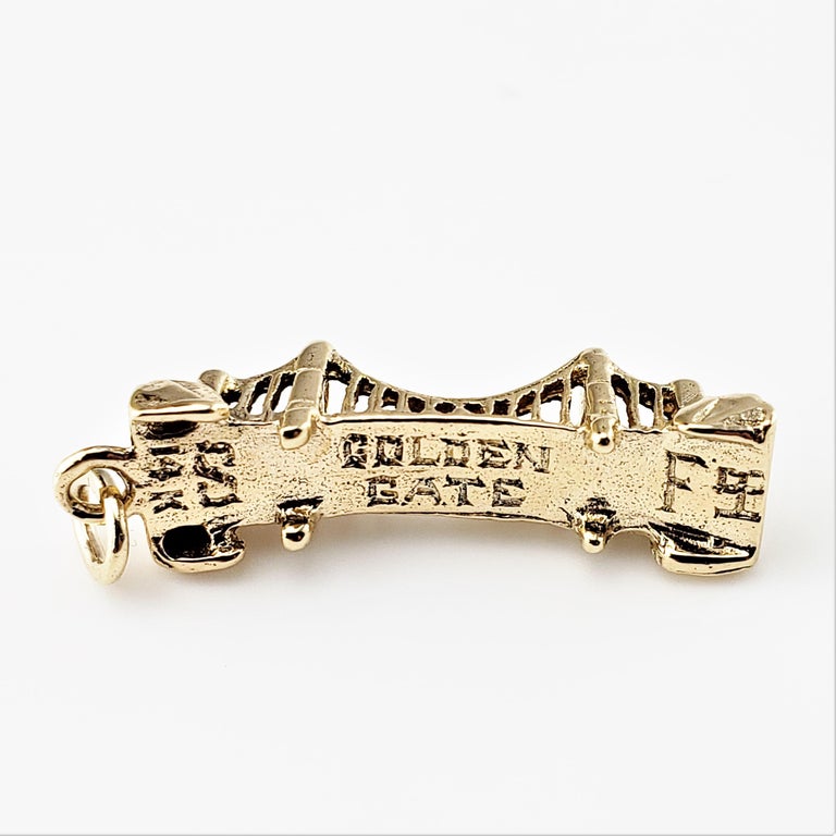 14 Karat Yellow Gold Golden Gate Bridge Charm at 1stDibs