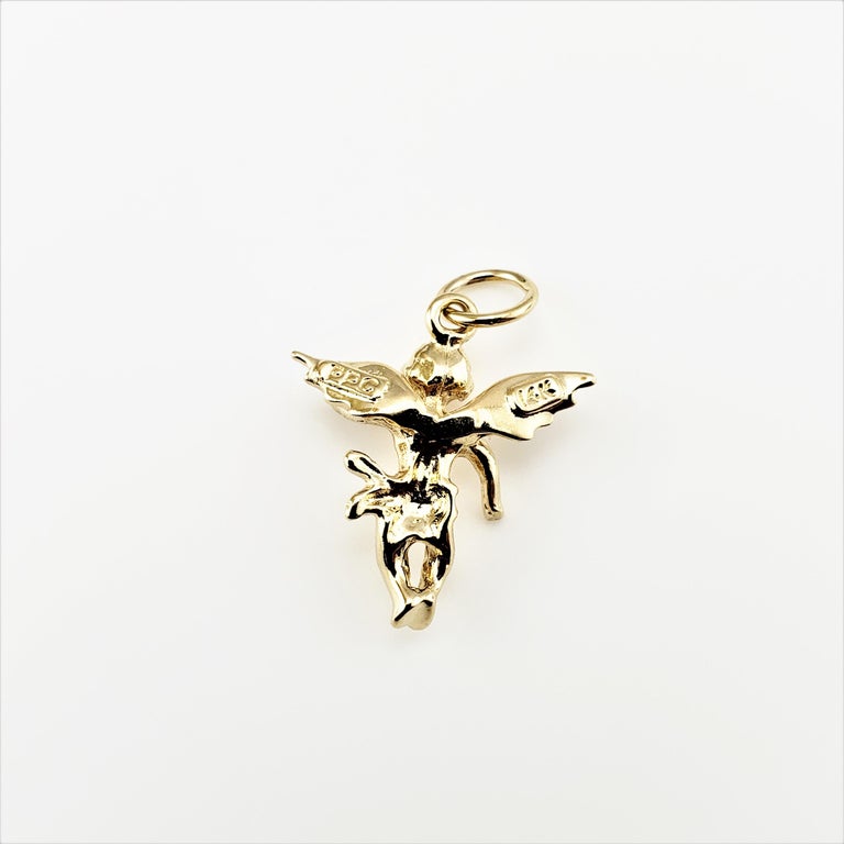 14 Karat Yellow Gold Guardian Angel Charm For Sale at 1stDibs