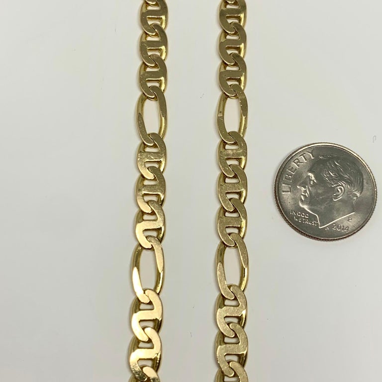 14 Karat Yellow Gold Gucci Mariner Link Chain Necklace For Sale at ...