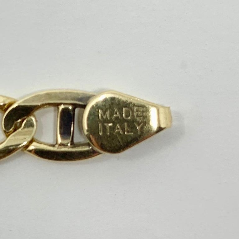 14 Karat Yellow Gold Gucci Mariner Link Chain Necklace For Sale at 1stDibs