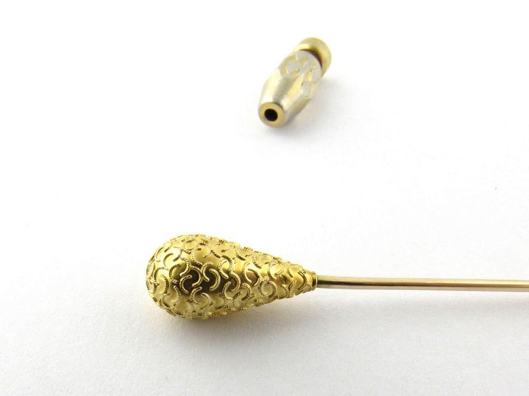 14 Karat Yellow Gold Hat Pin at 1stDibs