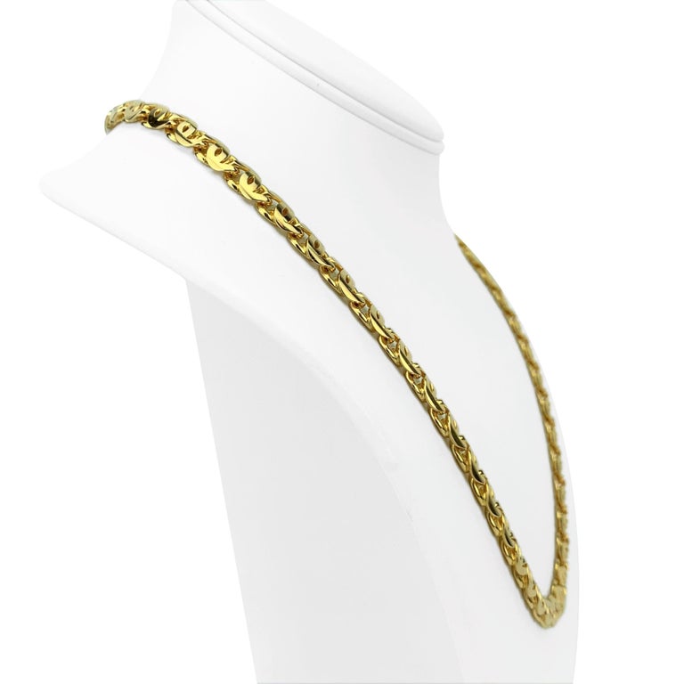 14 Karat Yellow Gold Heavy Figure 8 Curb Link Chain Necklace For Sale ...