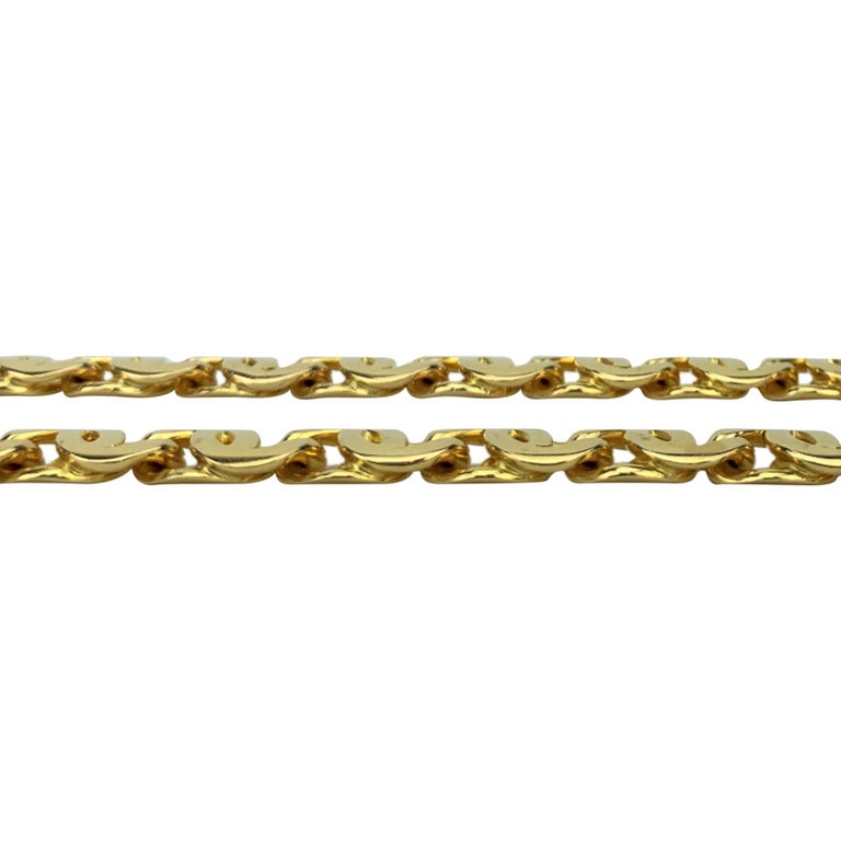 14 Karat Yellow Gold Heavy Figure 8 Curb Link Chain Necklace For Sale ...