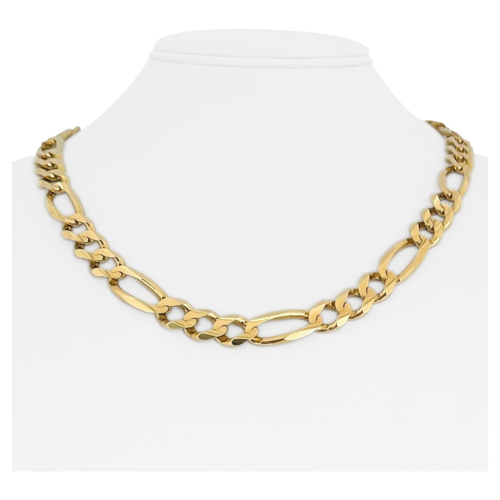 Amethyst Pebble Necklace Vintage 14 Karat Yellow Gold Figaro Link Fine ...