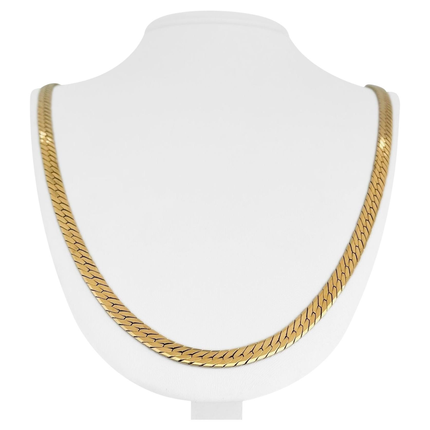 Heavy Gold Double Link Neck Chain For Sale at 1stDibs
