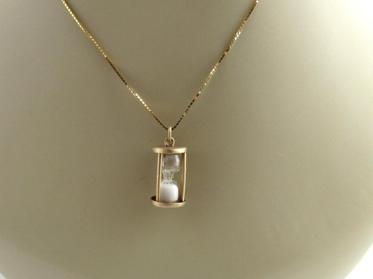 14 Karat Yellow Gold Hourglass Charm at 1stdibs