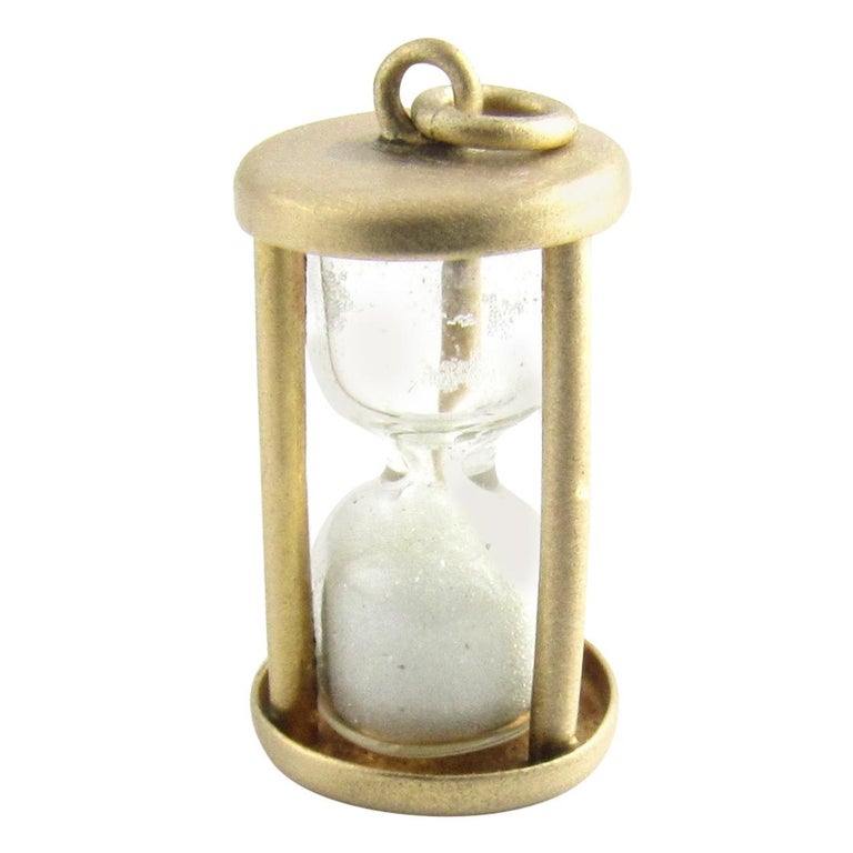 14 Karat Yellow Gold Hourglass Charm at 1stdibs