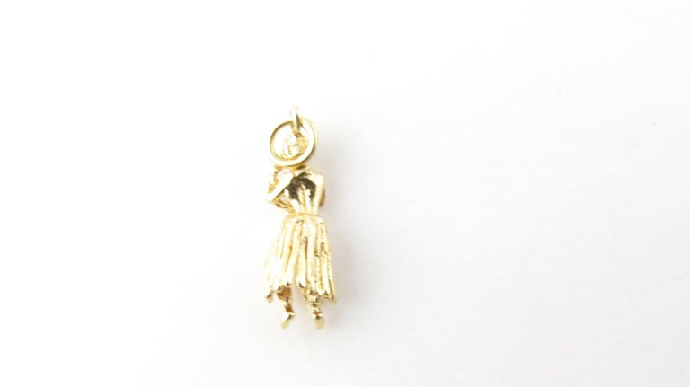 14 Karat Yellow Gold Hula Dancer Charm at 1stDibs