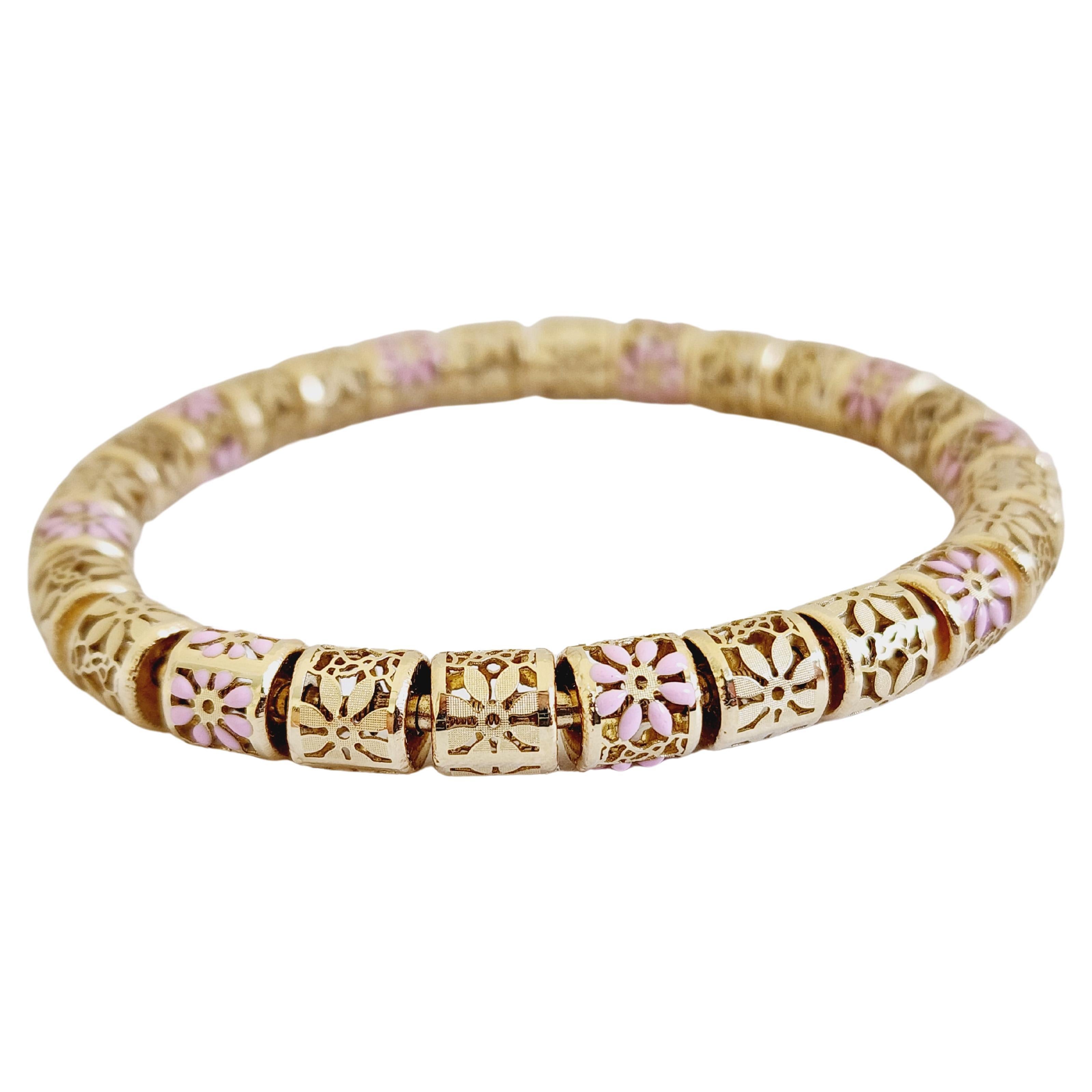 14 Karat Yellow Gold Italian Bracelet For Sale at 1stDibs