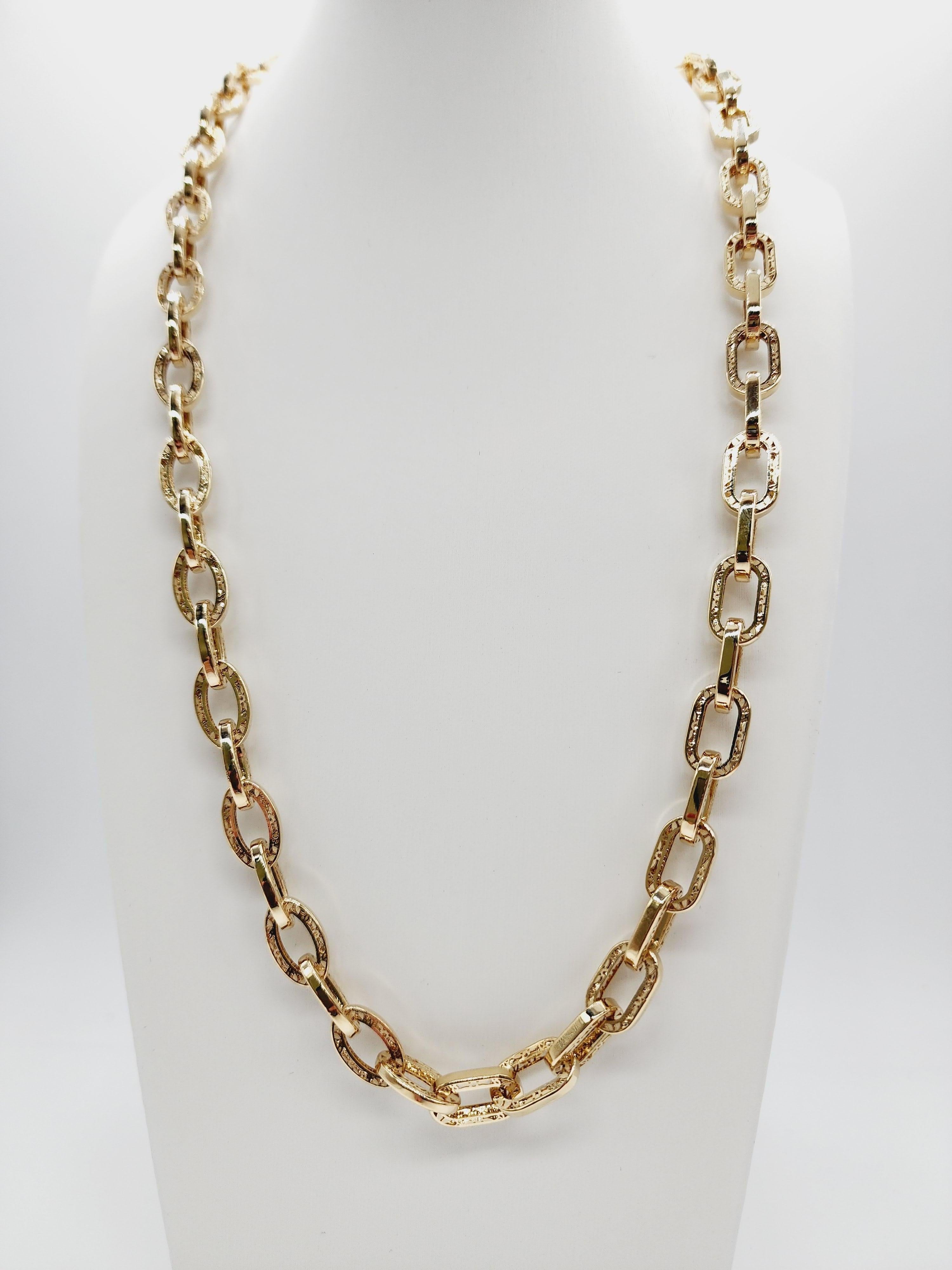 14 Karat Yellow Gold Italian Link Chain For Sale at 1stDibs