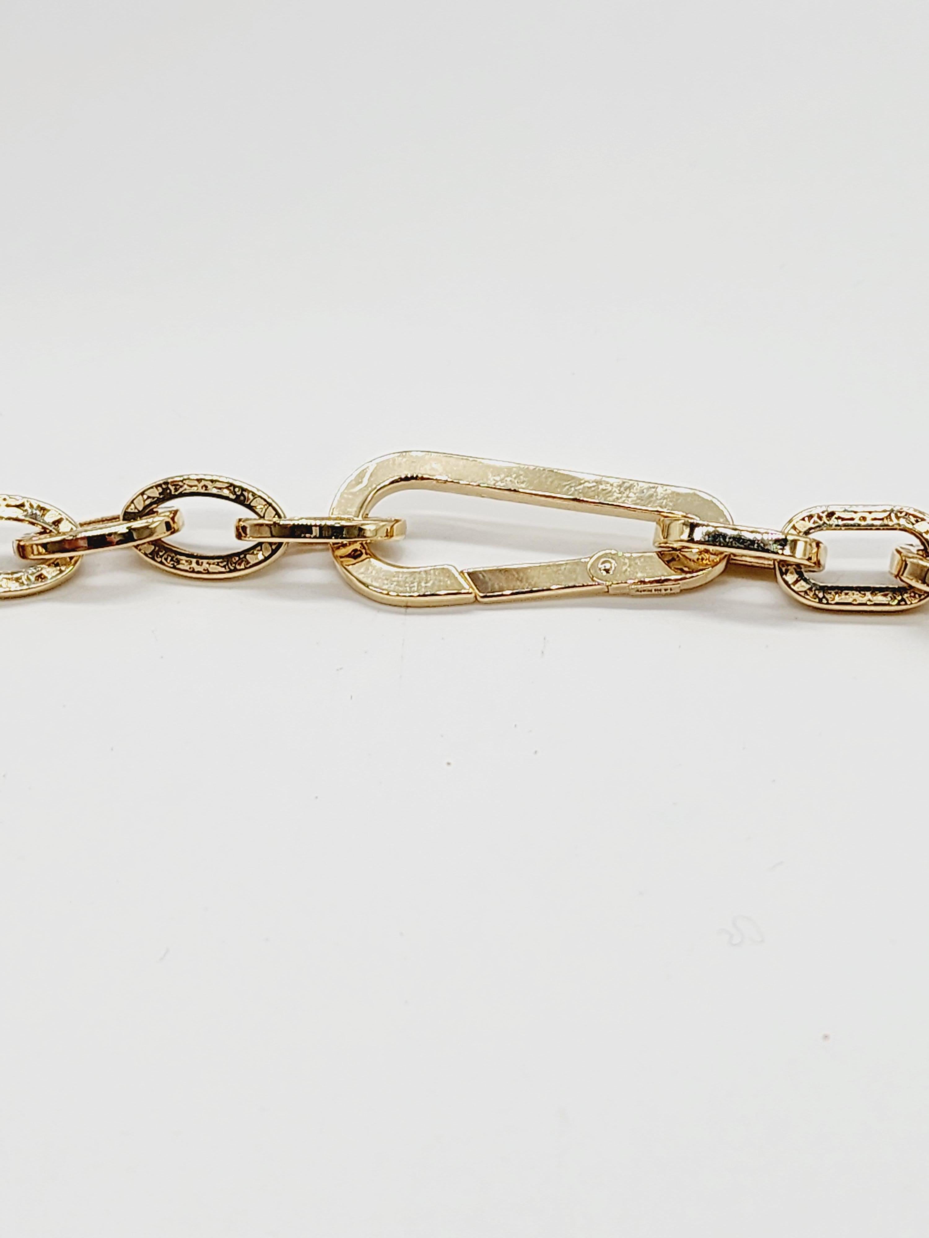 14 Karat Yellow Gold Italian Link Chain For Sale at 1stDibs