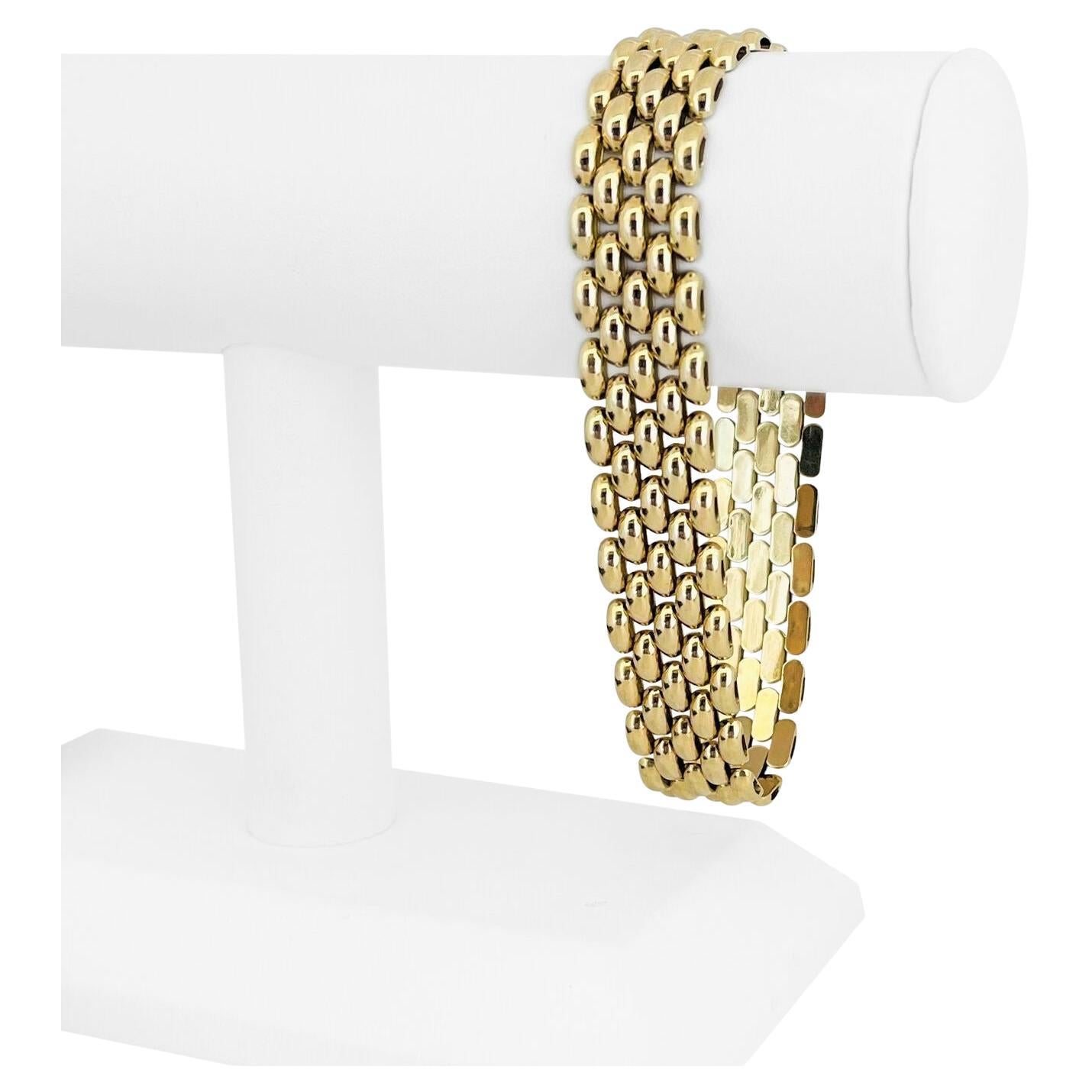 1960s Heavy Gold Link Bracelet at 1stDibs | heavy link bracelet, heavy ...
