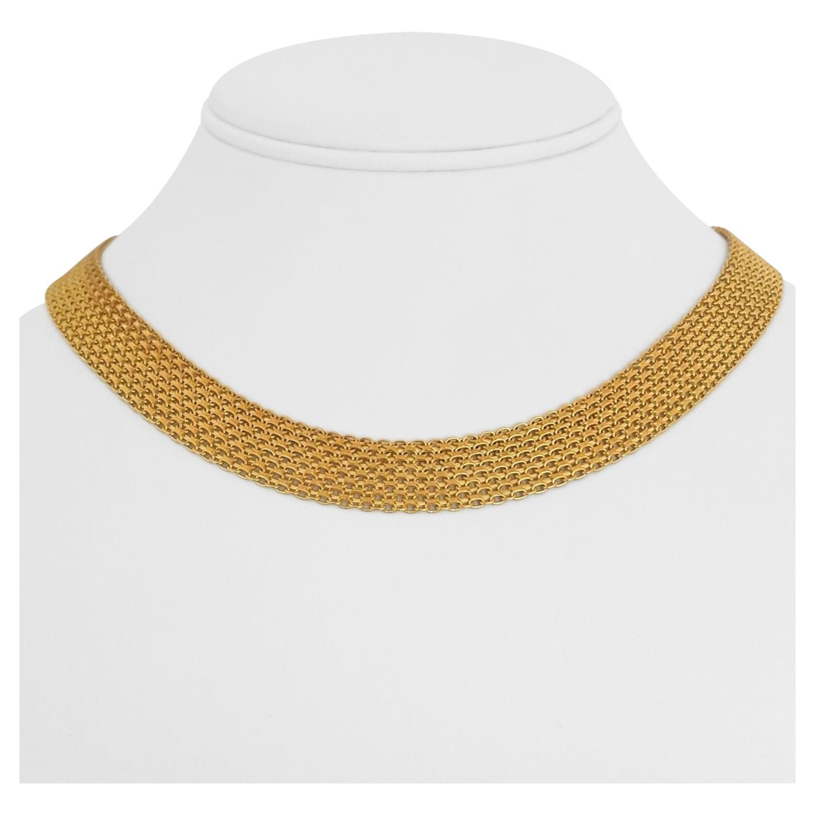 14 Karat Yellow Gold Solid Bismark Link Chain Necklace, Italy For Sale ...