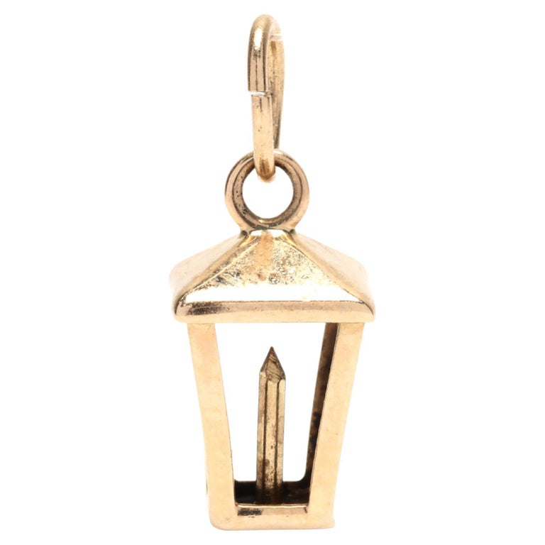 14 Karat Yellow Gold Lantern Charm at 1stDibs