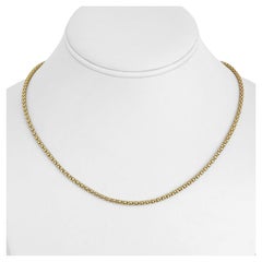 14 Karat Rose Gold Hollow Light Popcorn Style Chain Necklace Italy For ...