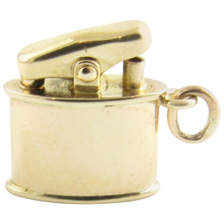 14 Karat Yellow Gold Lighter Charm at 1stDibs