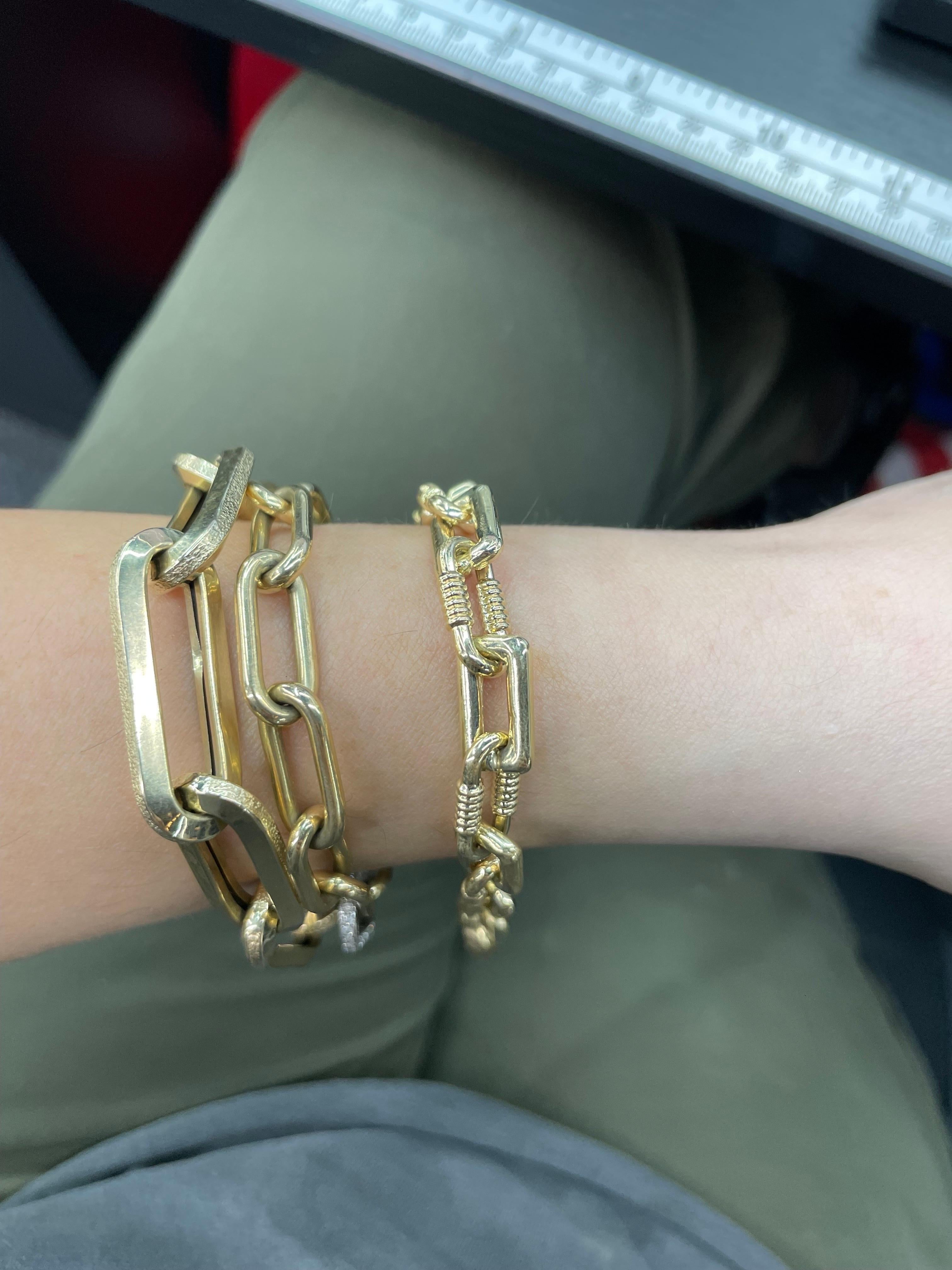 14 Karat Yellow Gold Link Bracelet 10.5 Grams For Sale at 1stDibs