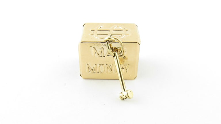 14 Karat Yellow Gold Mad Money Charm at 1stDibs