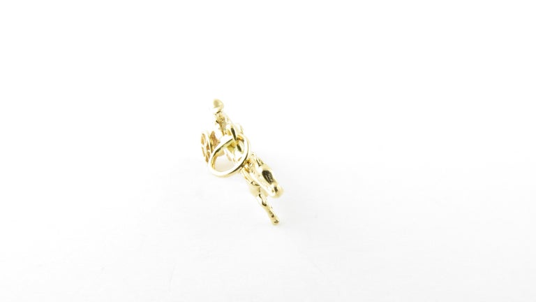 14 Karat Yellow Gold Mechanical Harness Horse Racing Charm at 1stDibs