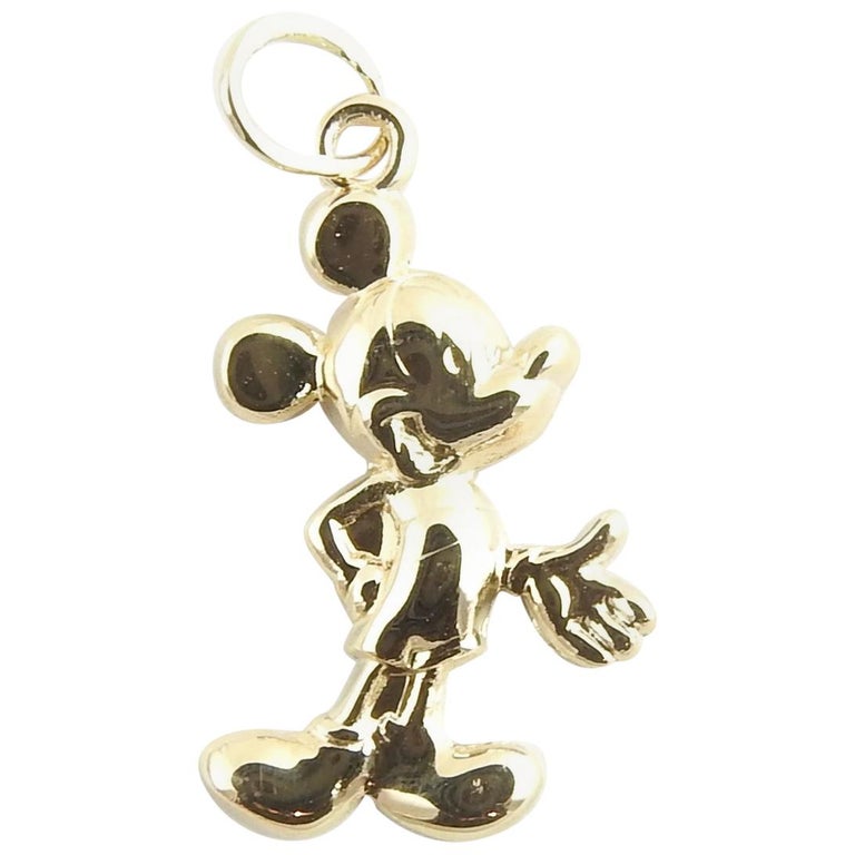 14 Karat Yellow Gold Mickey Mouse Charm at 1stDibs | mickey mouse gold ...