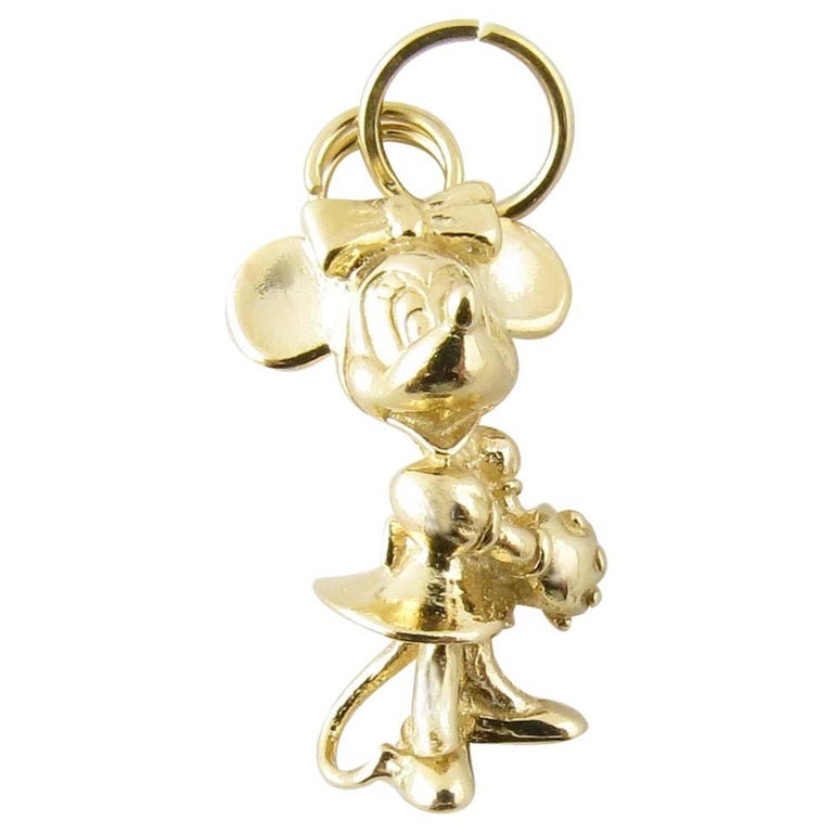 14 Karat Yellow Gold Minnie Mouse Charm at 1stDibs | minnie mouse gold ...