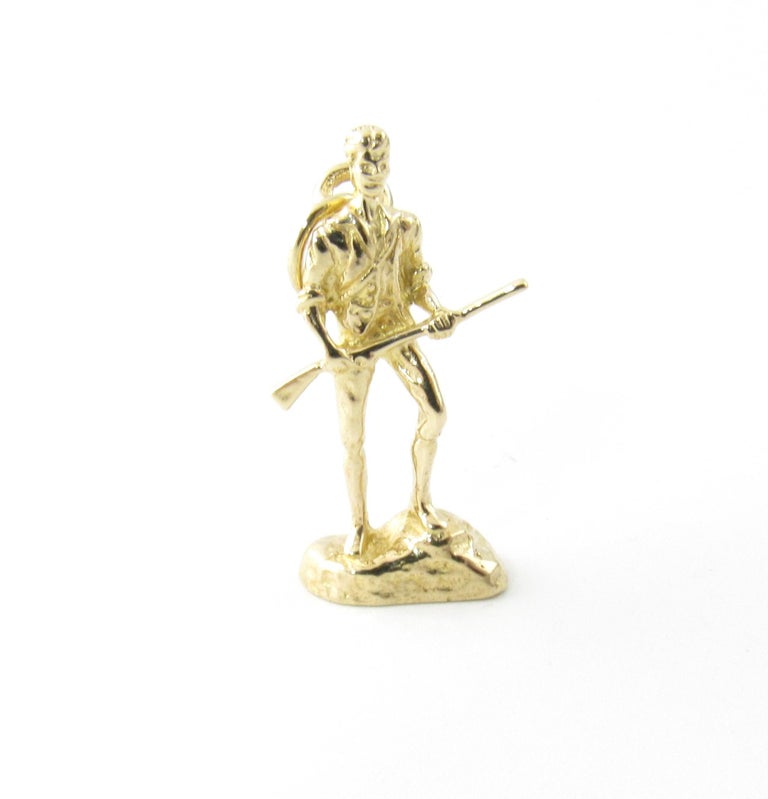 14 Karat Yellow Gold Minuteman Charm at 1stDibs