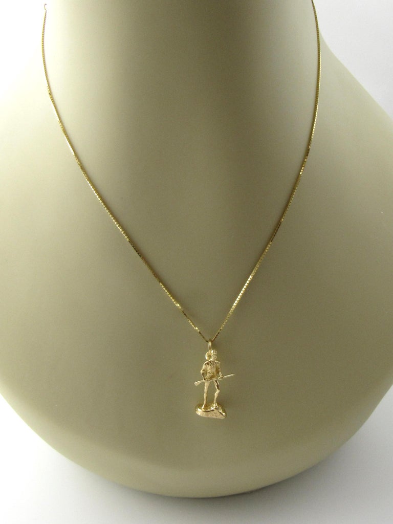 14 Karat Yellow Gold Minuteman Charm at 1stDibs