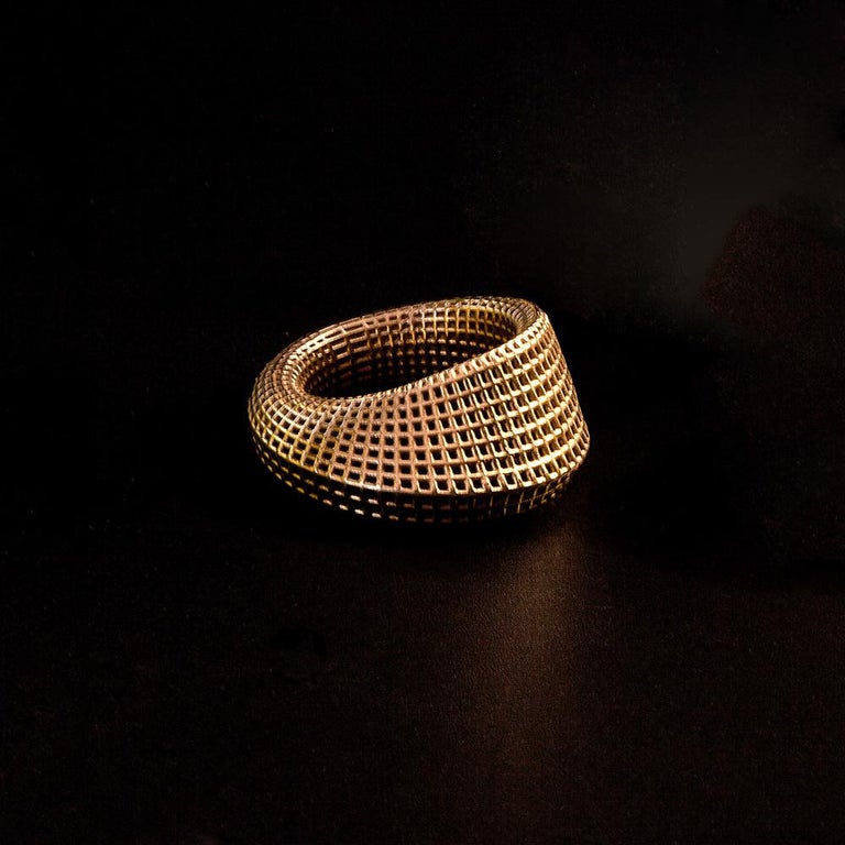 14 Karat Yellow Gold, Mobius #2 Ring For Sale at 1stDibs