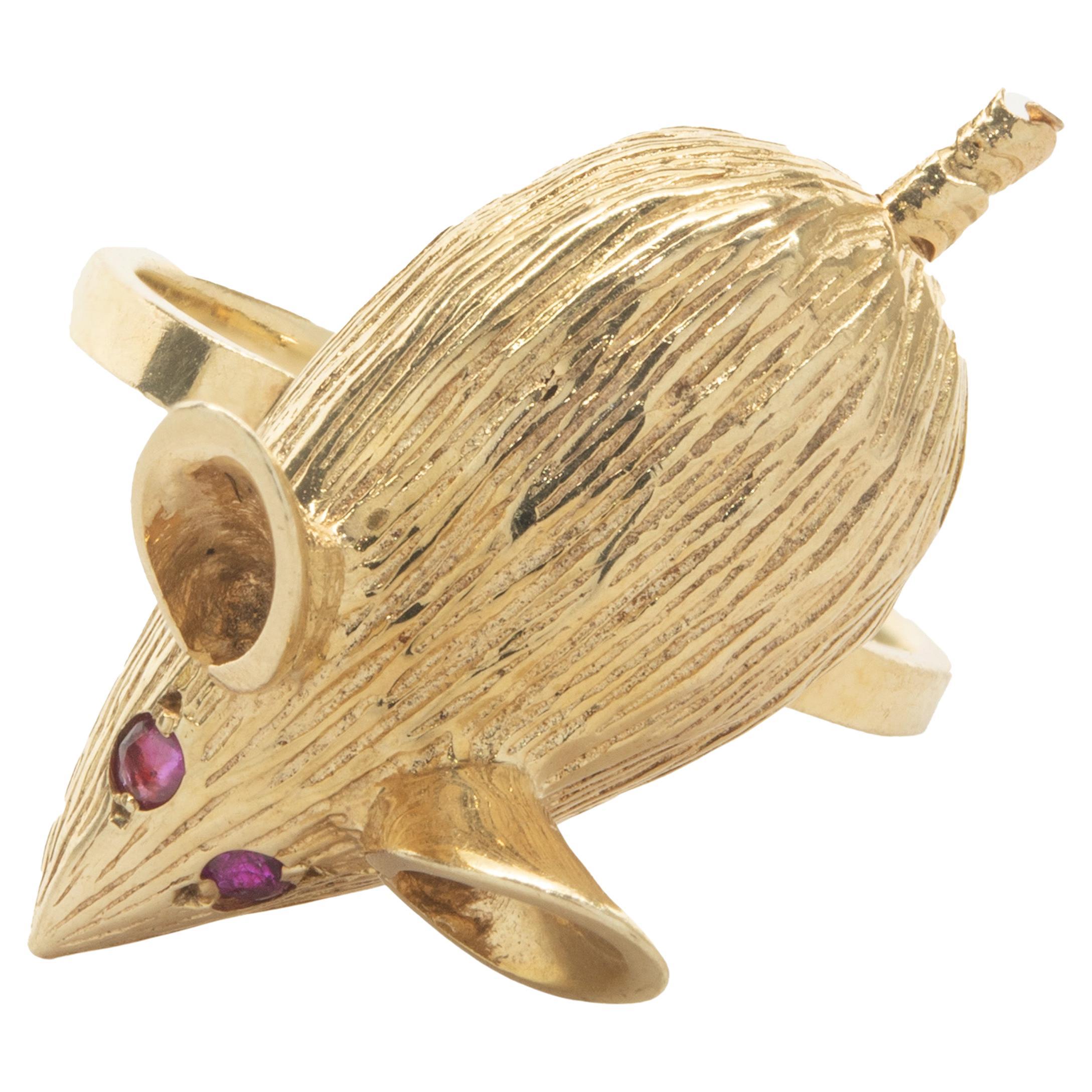 14 Karat Yellow Gold Kunzite Ring at 1stDibs