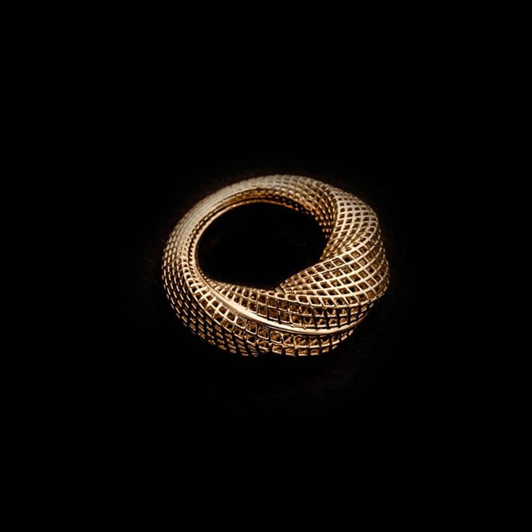 14 Karat Yellow Gold, Netline 360 Ring For Sale at 1stDibs