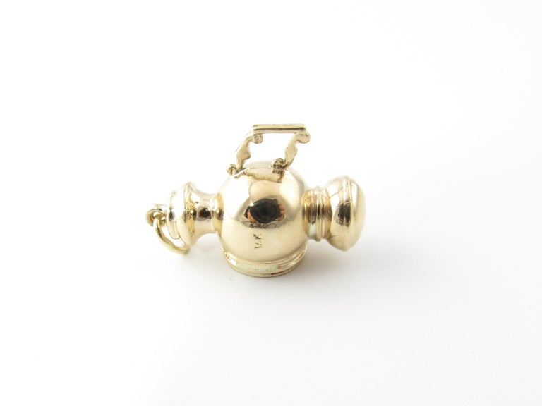 14 Karat Yellow Gold Oil Lamp Charm For Sale at 1stDibs