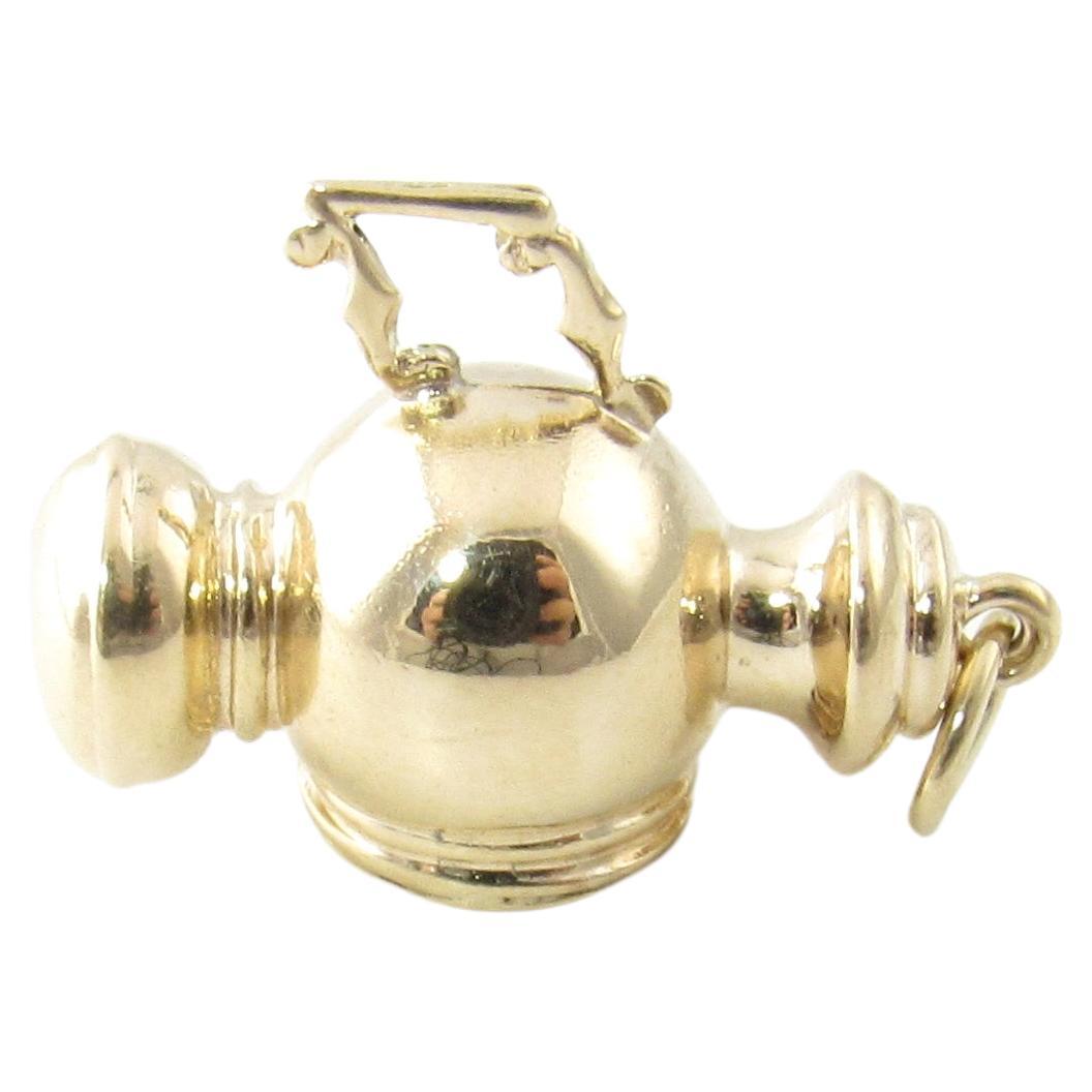 14 Karat Yellow Gold Oil Lamp Charm For Sale at 1stDibs