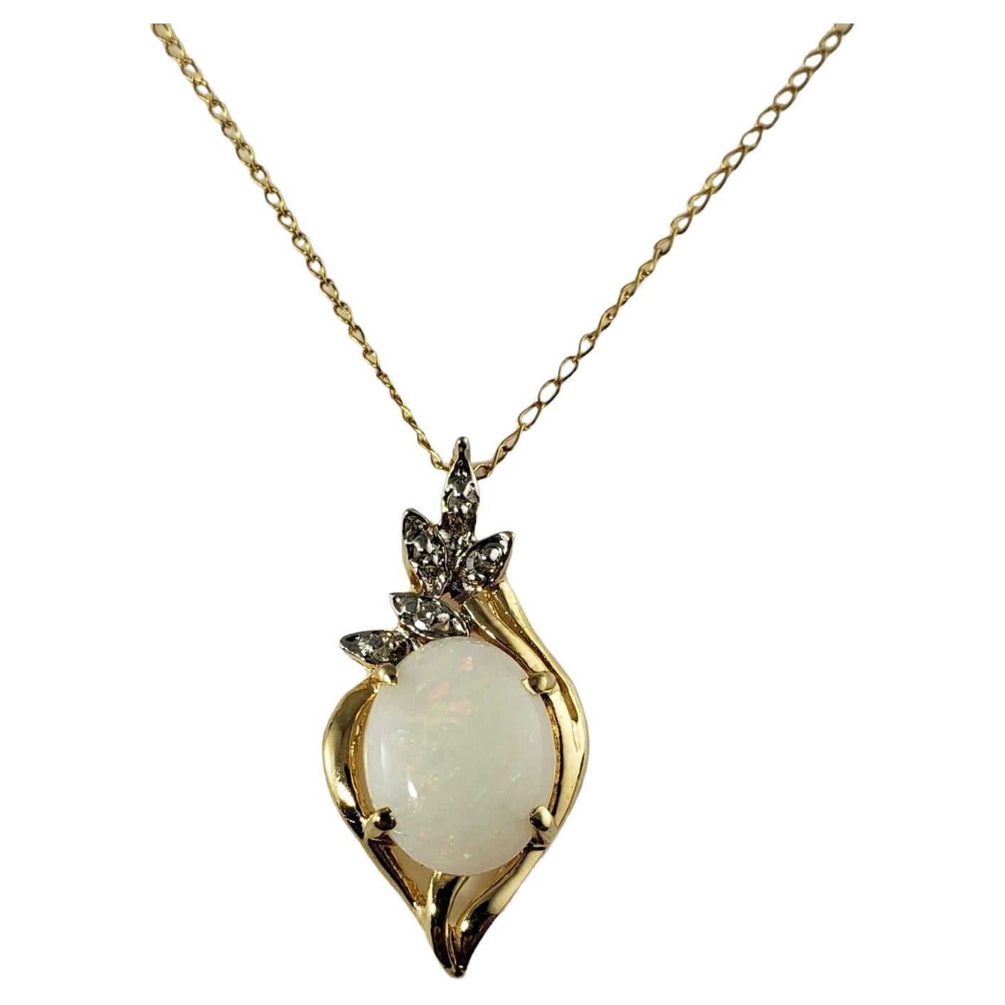 Matrix Opal and Diamond Pendant Necklace For Sale at 1stDibs