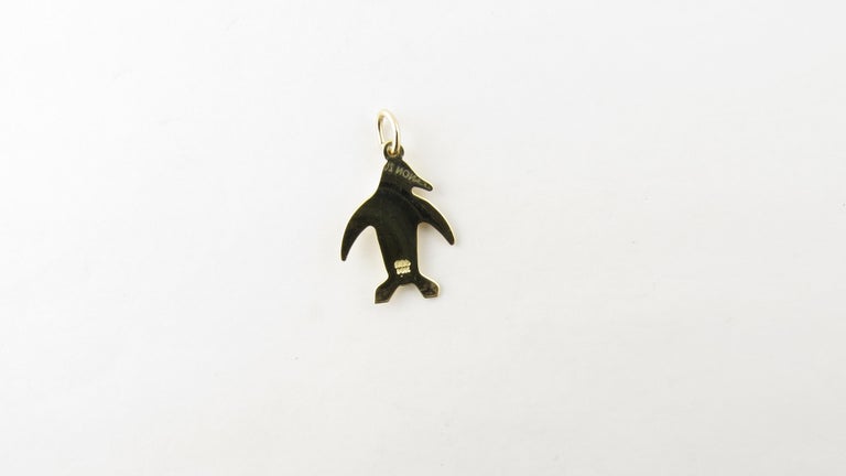 14 Karat Yellow Gold Penguin Charm For Sale at 1stDibs