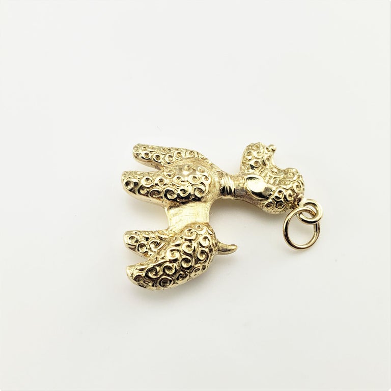 14 Karat Yellow Gold Poodle Charm at 1stDibs
