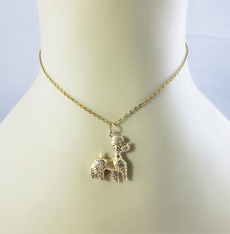 14 Karat Yellow Gold Poodle Charm at 1stDibs
