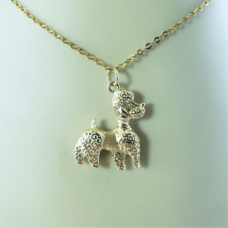 14 Karat Yellow Gold Poodle Charm at 1stDibs