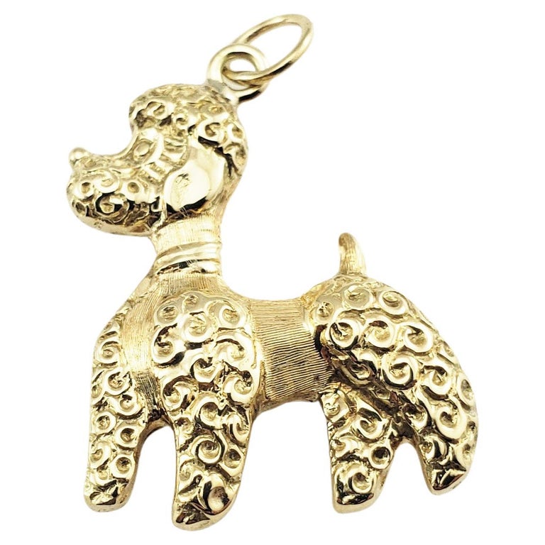 14 Karat Yellow Gold Poodle Charm at 1stDibs