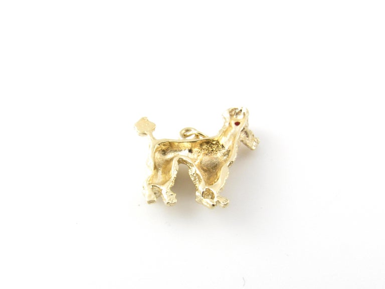 14 Karat Yellow Gold Poodle Pendant For Sale at 1stDibs