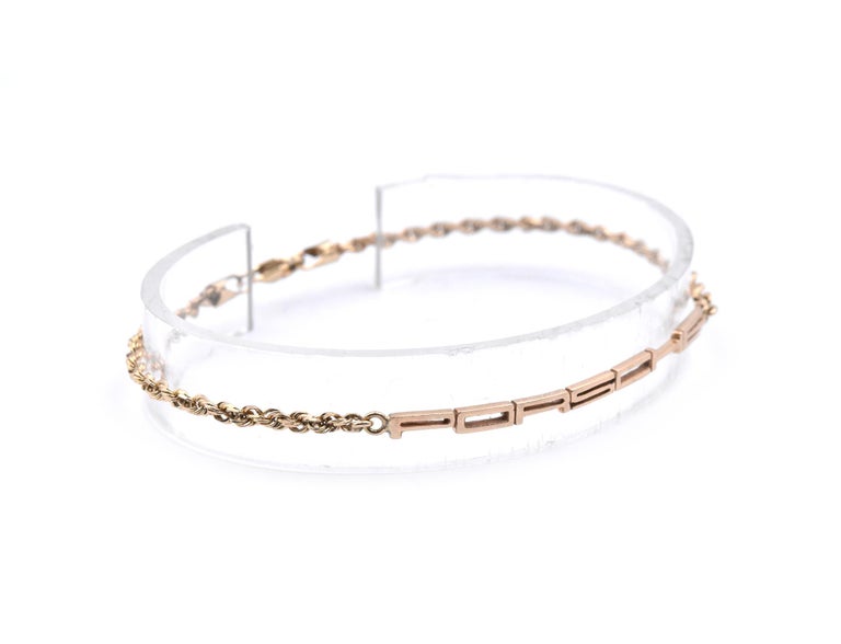 14 Karat Yellow Gold Porsche Bracelet at 1stDibs
