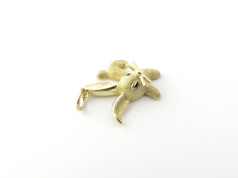 14 Karat Yellow Gold Rabbit Charm at 1stDibs