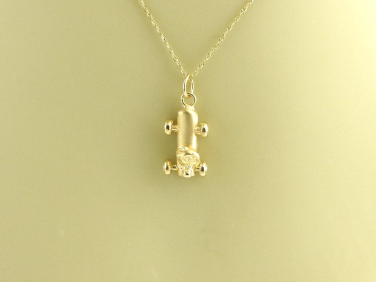 14 Karat Yellow Gold Race Car Charm at 1stDibs