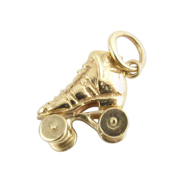14 Karat Yellow Gold Roller Skate Charm at 1stDibs