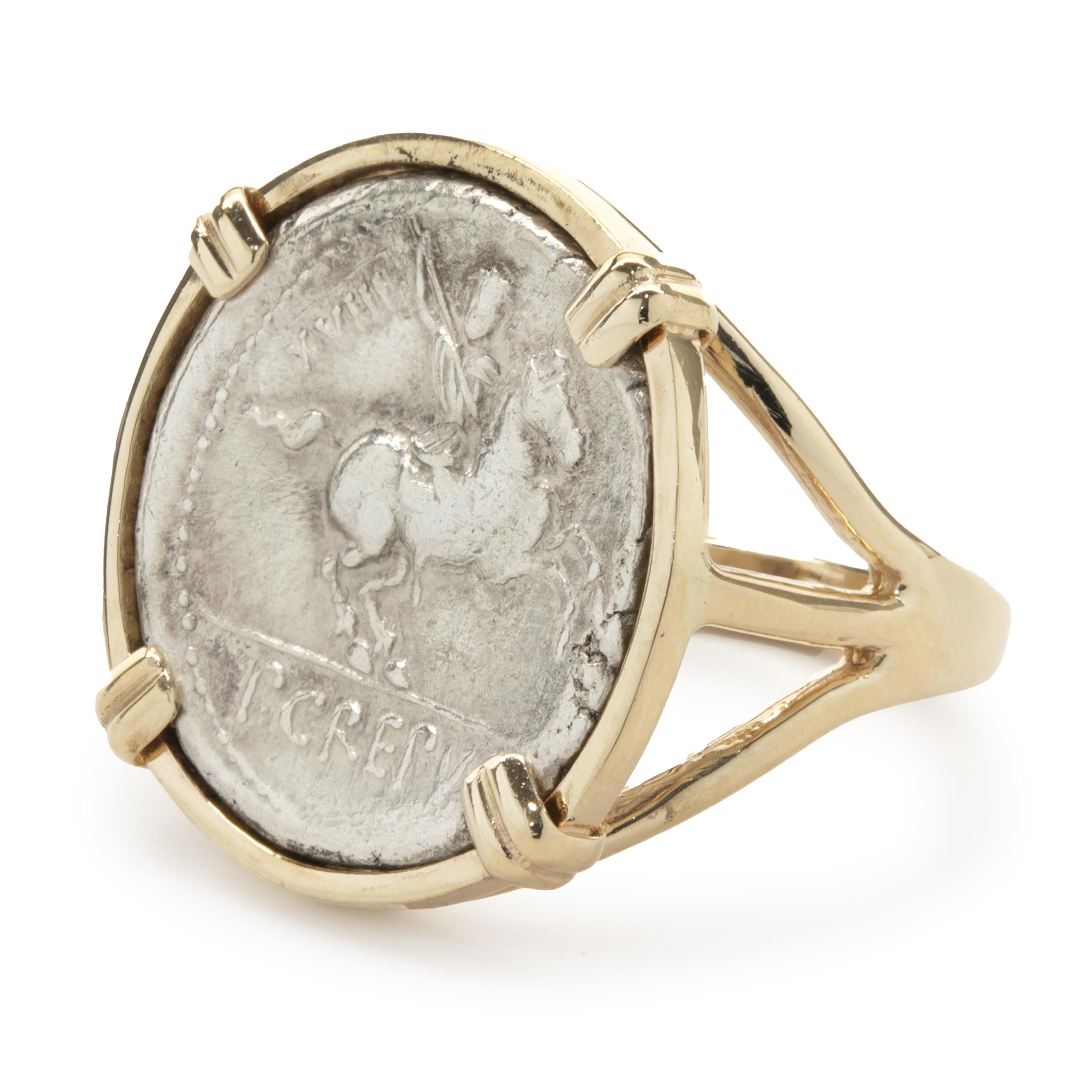 14 Karat Yellow Gold Roman Denarius Coin Ring at 1stDibs | 5 lirsh dukat
