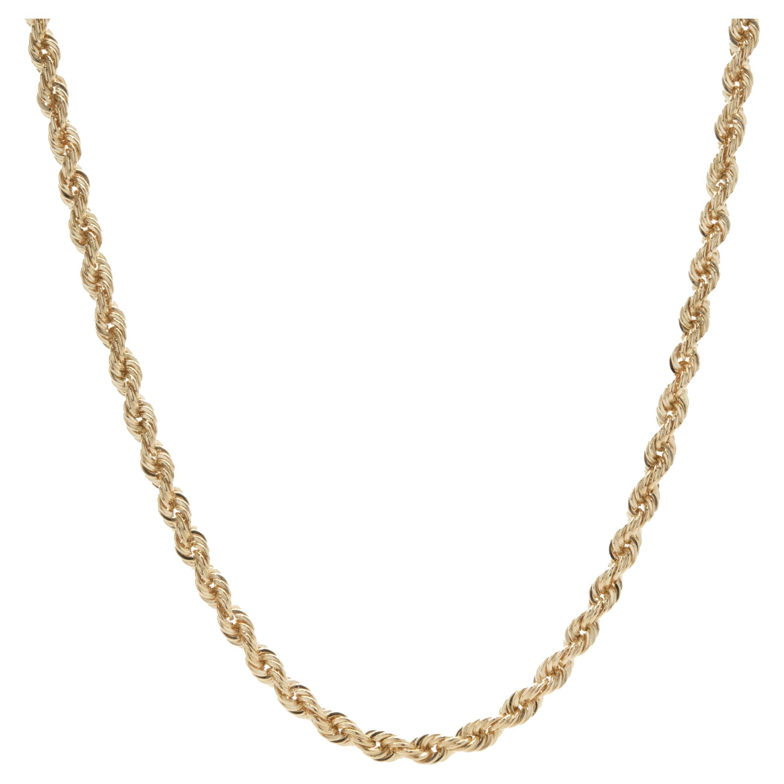 Gold Braided Rope Necklace at 1stDibs